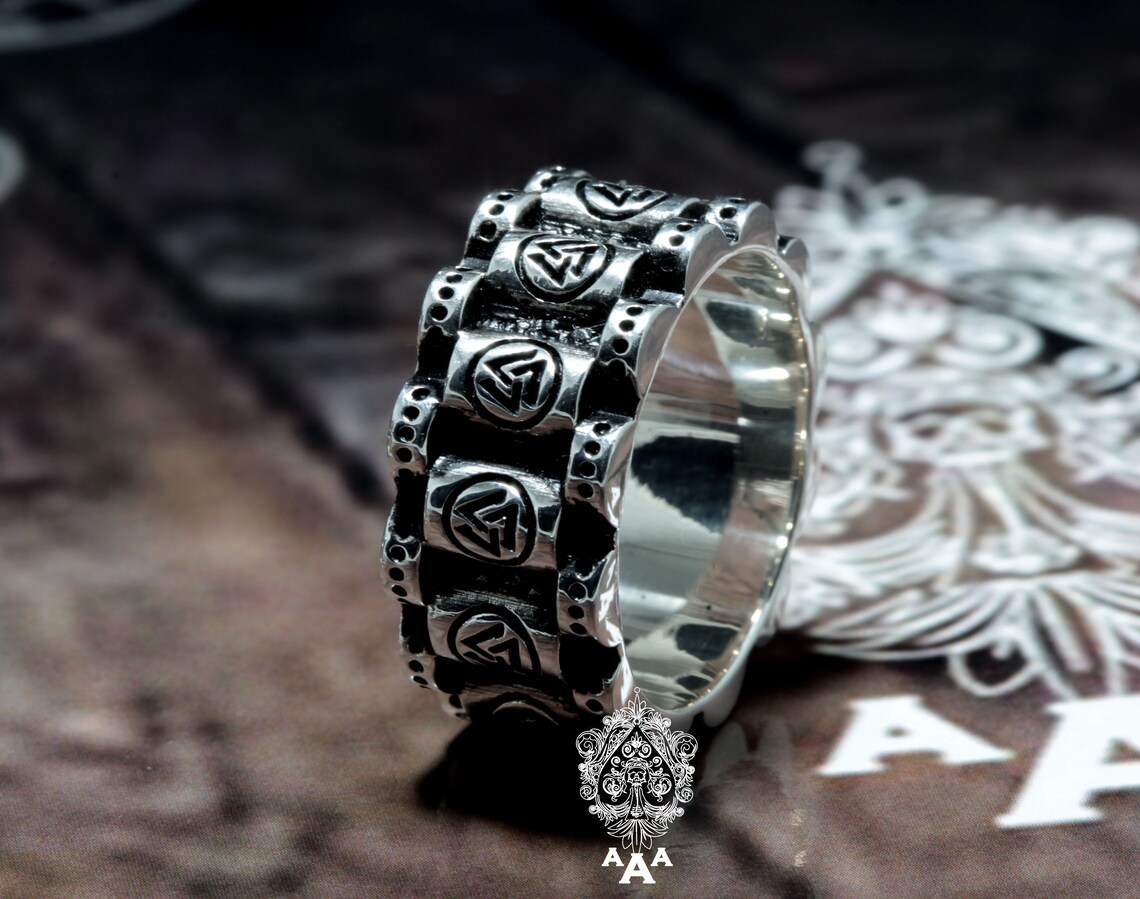 Valknut Ring,valknut Silver Ring,valknut Viking Signet Ring, Viking ...