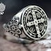 Exorcism Ring St.benedict Exorcism Ring Silver 925 Ring Medal on Side ...