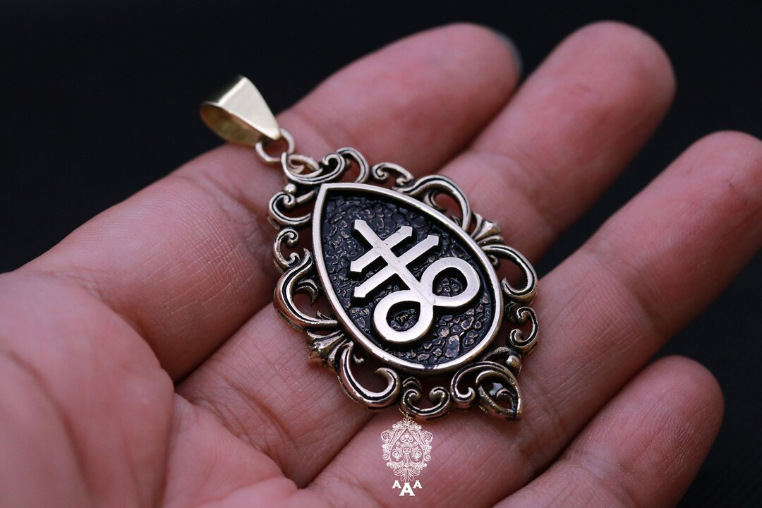 Satanic Leviathan Pendant Satanic Cross Pendant Satanic Pendant BRASS ...