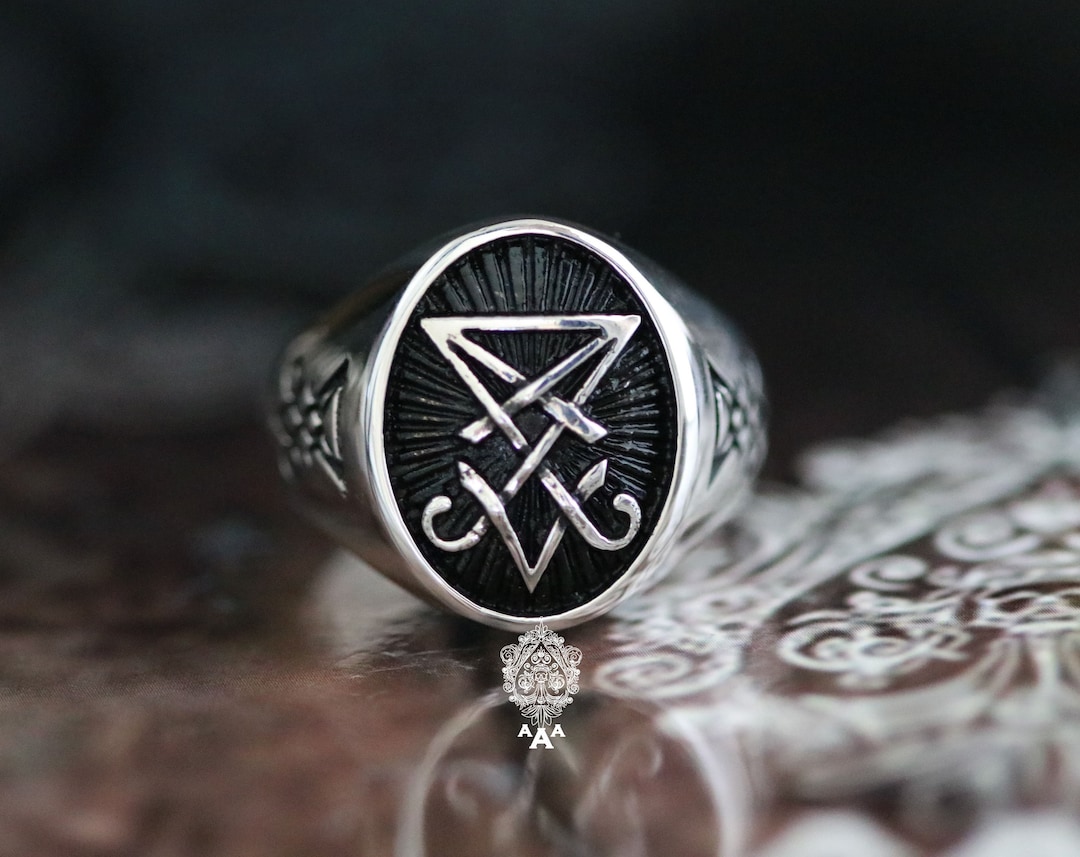Sigil of Lucifer Ring,sterling Silver 925 Black. - Etsy