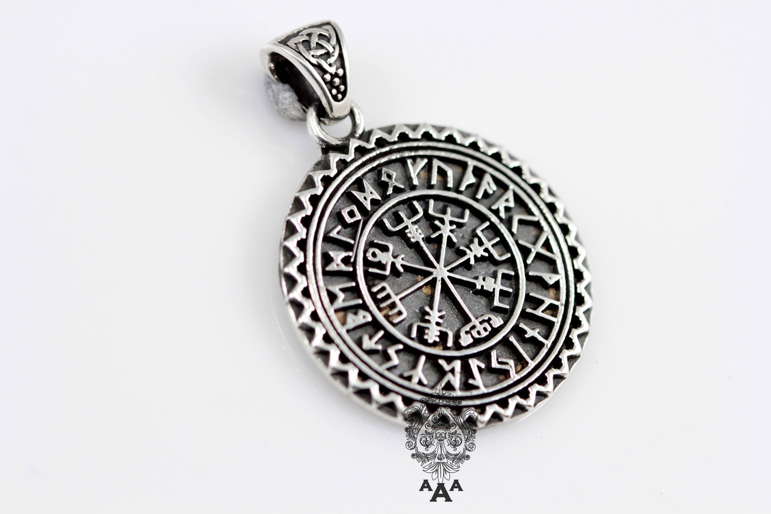Viking Vegvisir Pendantrunic Vegvisir Pendantsterling Silver | Etsy