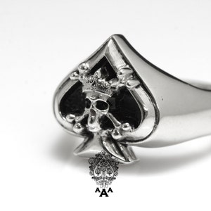 Ace Card Ring,ace Card Skull Ring,fashion Silver Ring,925 Sterling ...