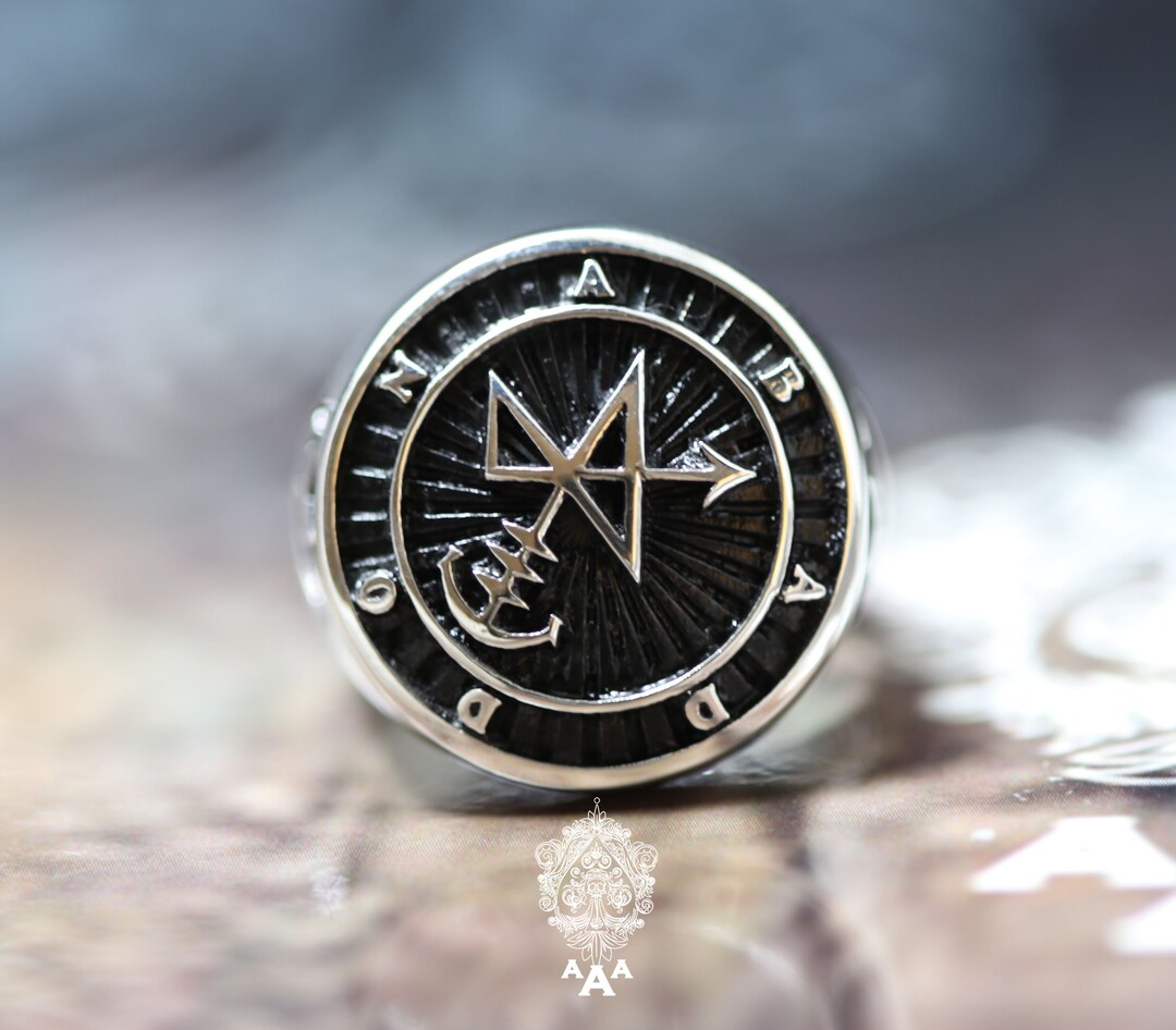 Abaddon Sigil Ring Abaddon Ring Sterling Silver 925 Black. - Etsy