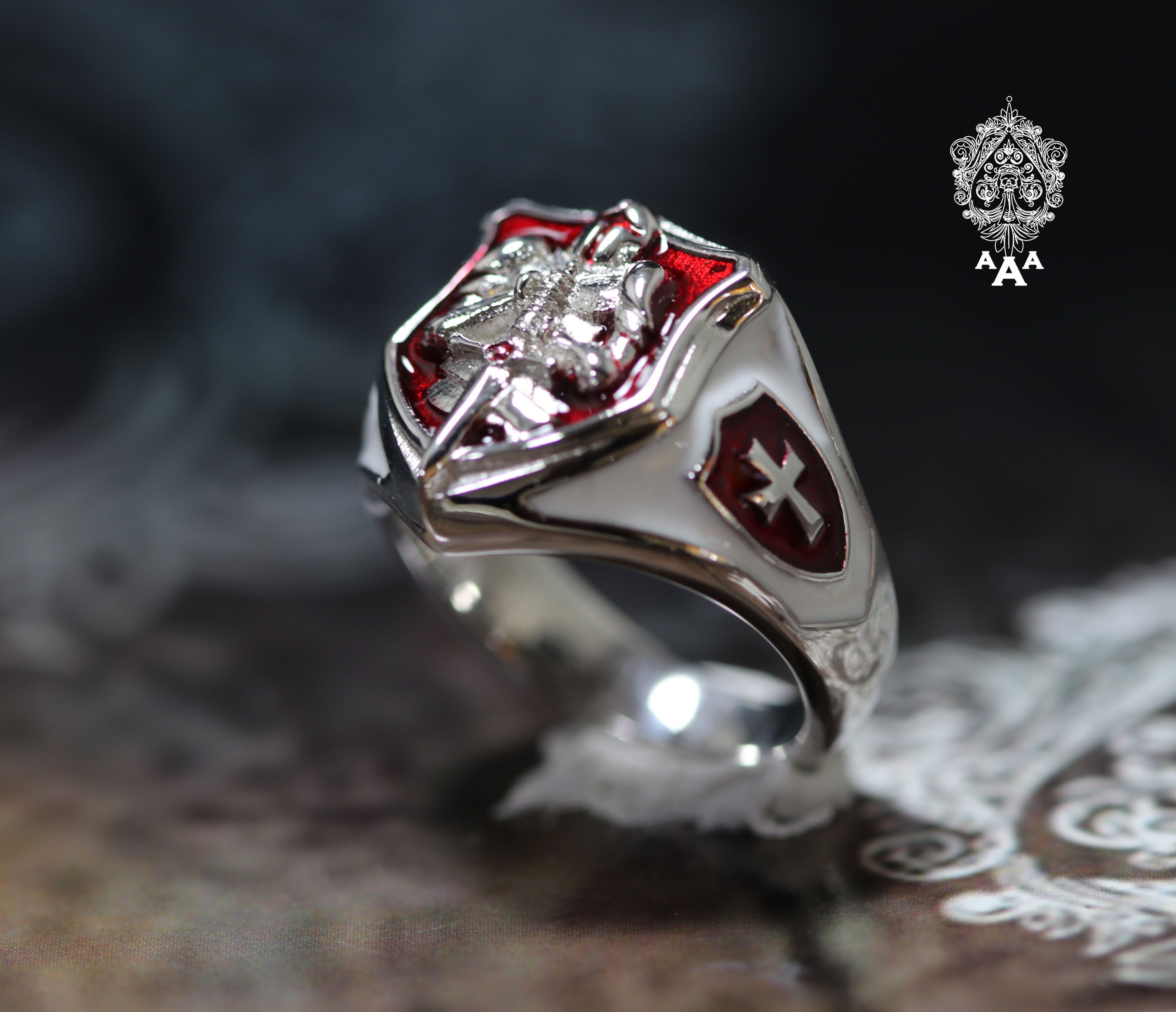 Knights Templar Ringthe Seal of Knights Templar Ringtemplar - Etsy