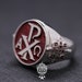 Alpha Omega Ring Silver Ring Silver 925 Alpha Omega Ring Red Enamel Chi ...