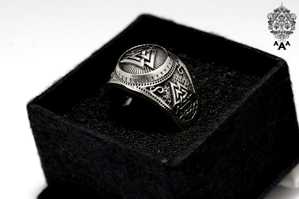 Valknut Viking Signet Ring Viking Ringviking - Etsy