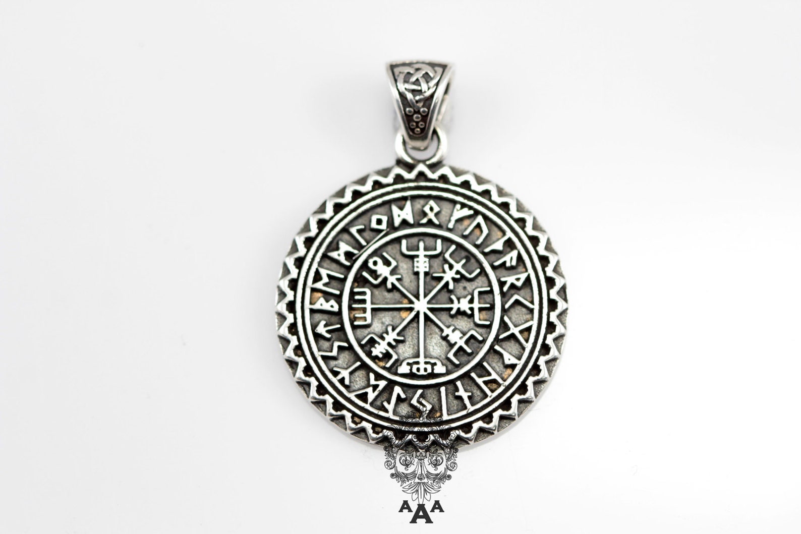 Viking Vegvisir Pendantrunic Vegvisir Pendantsterling Silver | Etsy