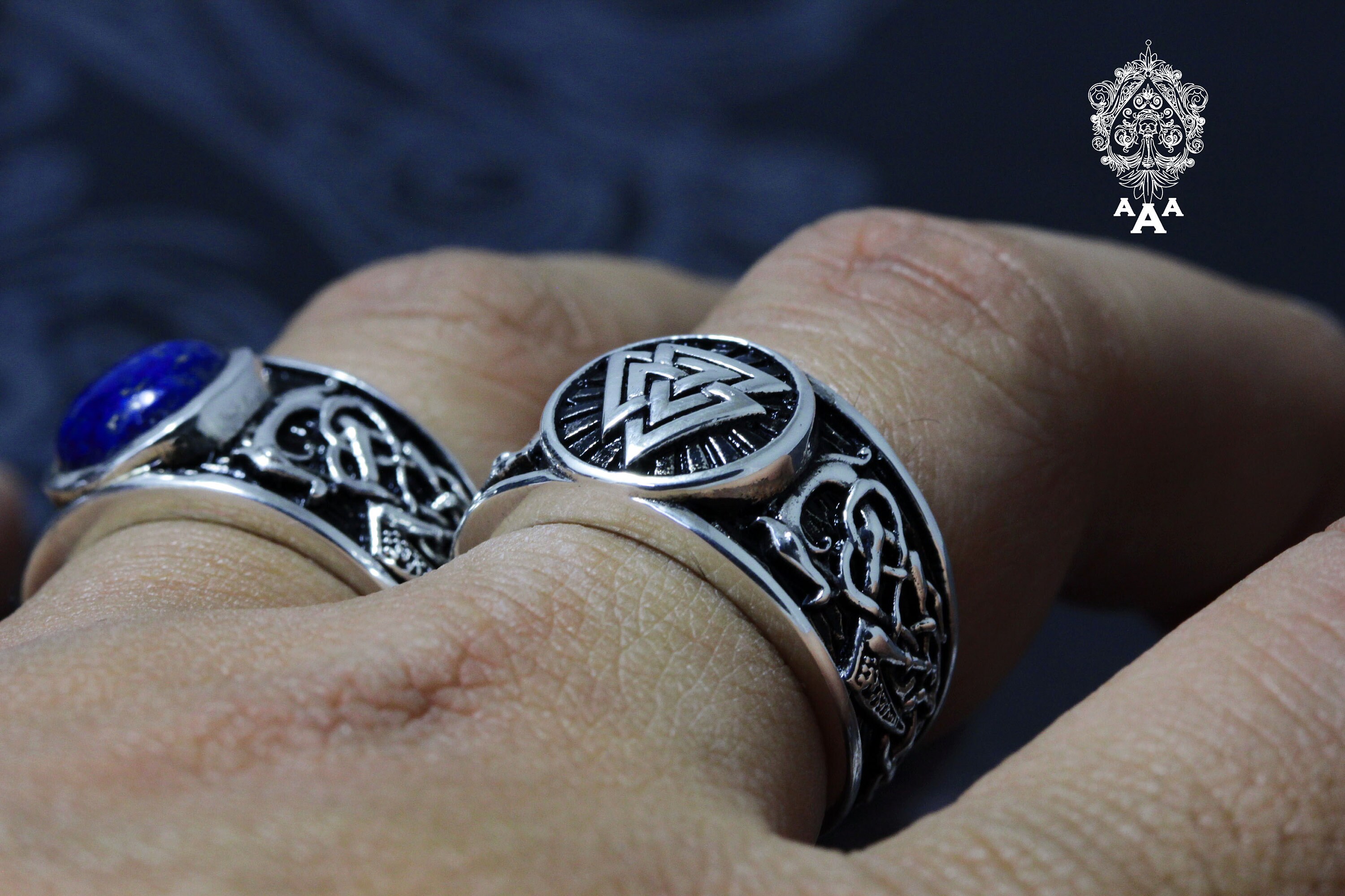Valknut Ringvalknut Viking Signet Ring Viking Ringviking - Etsy