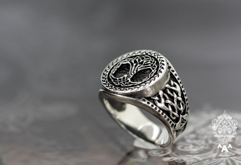 Tree of Life Ringtree of Life Viking Ringthe World Tree | Etsy