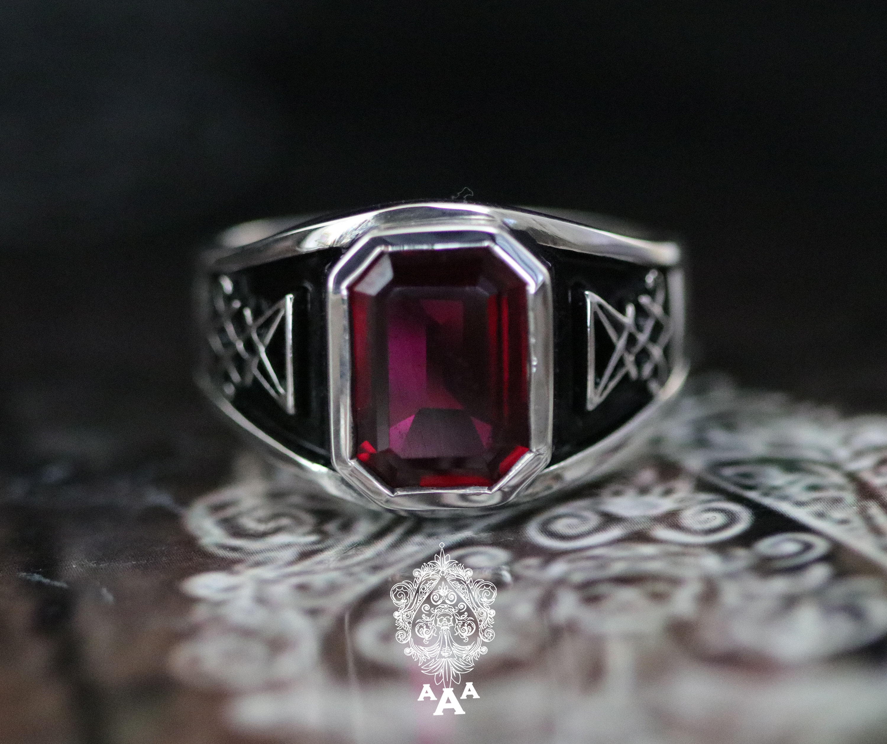 Lucifer Ring Sigil of Lucifer Sterling Silver Lucifer ring | Etsy