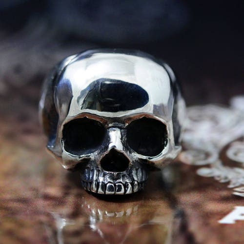 Bald Beard Skull Ring for Men Made of Sterling Silver 925 - Etsy