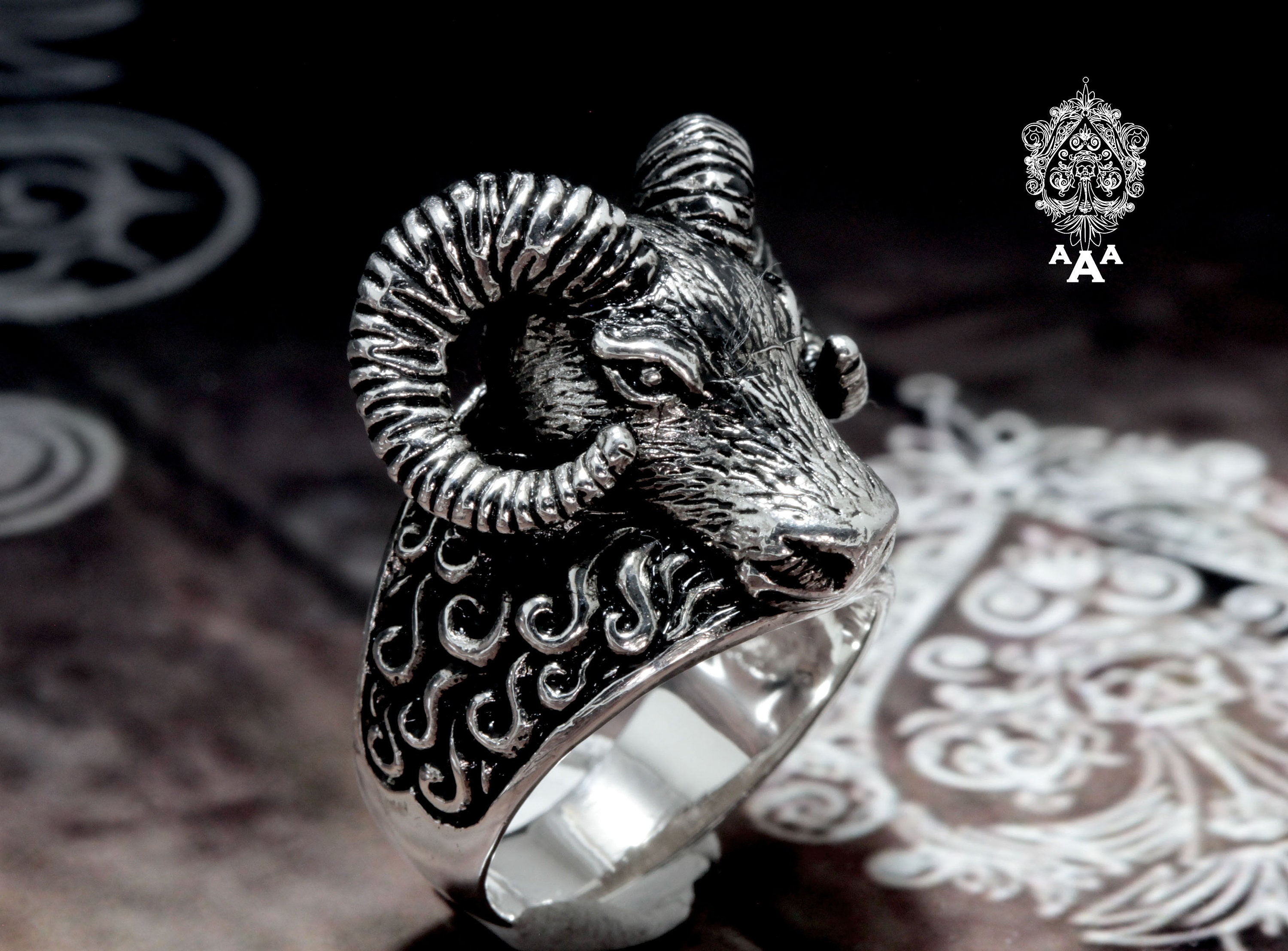 Ram Ringram Head Ringaries Ringram Viking Ringsterling - Etsy