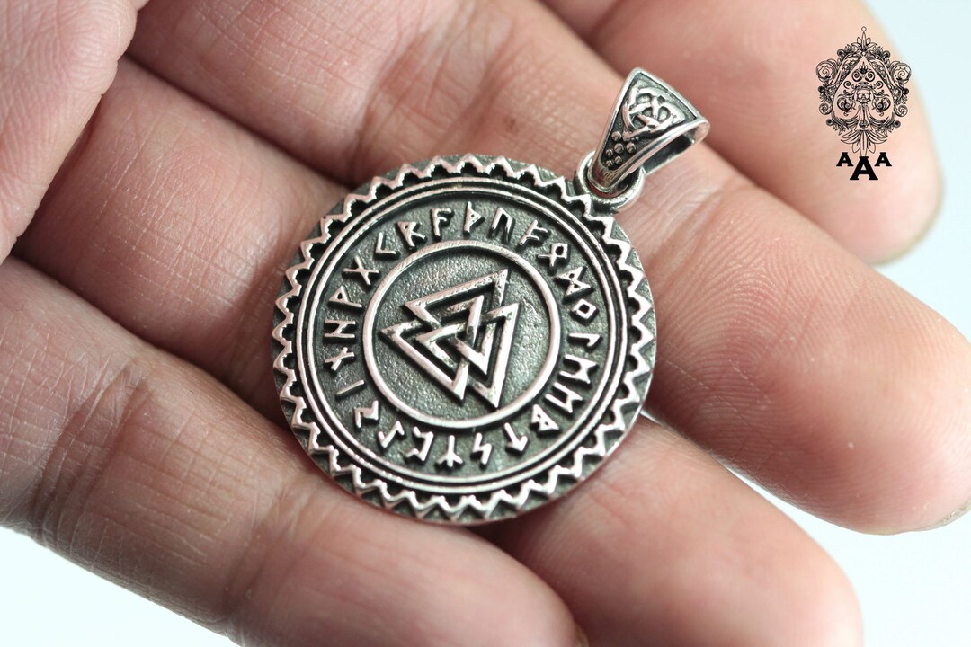 Viking Pendant, Valknut Viking Pendant, Viking Pendant,sterling Silver ...
