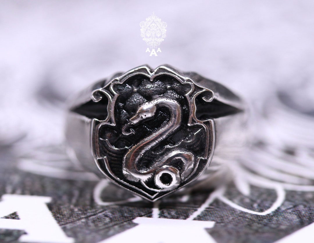 Slytherin Silver Snake Ring Silver 925 Slytherin Ring Slytherin House Silver Slytherin Ring - Etsy