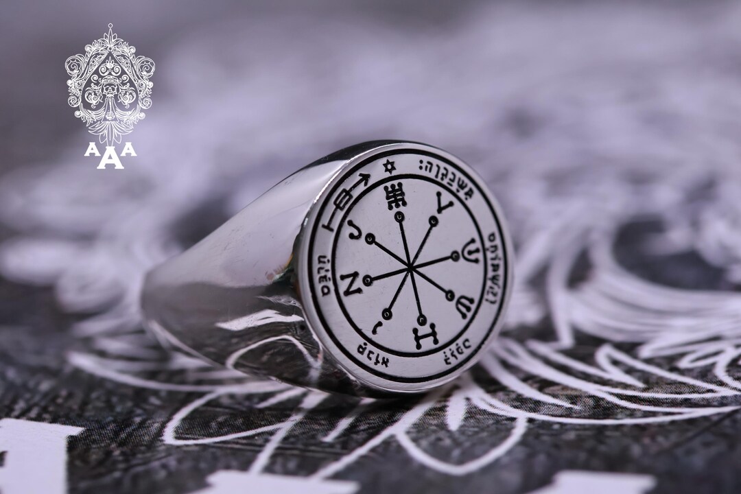 6th Pentacle of Mars Silver Ring 6th Pentacle Ring Silver 925 Sigil of ...