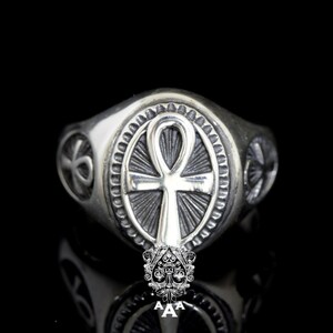 Ankh Ring,egyptian Ankh Ring,sterling Silver 925 Black Oxidize. - Etsy