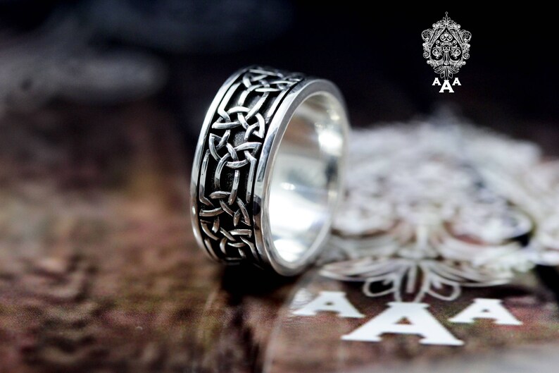 Celtic Ringceltic Knot Ringviking Jewelrysterling Silver - Etsy