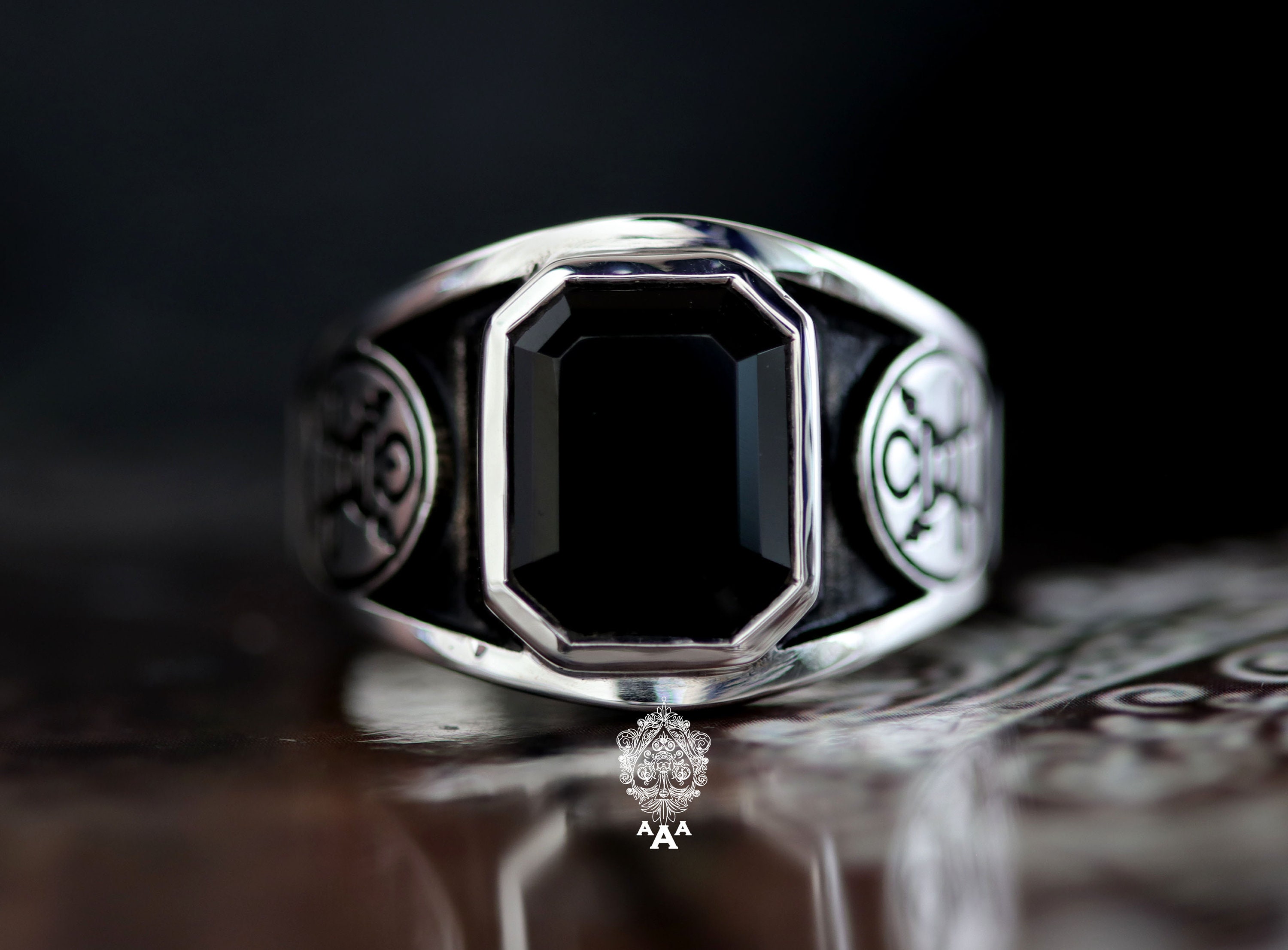 Seal of Solomon Ring,solomon Ring With Onyx,secret Seal of King Solomon ...
