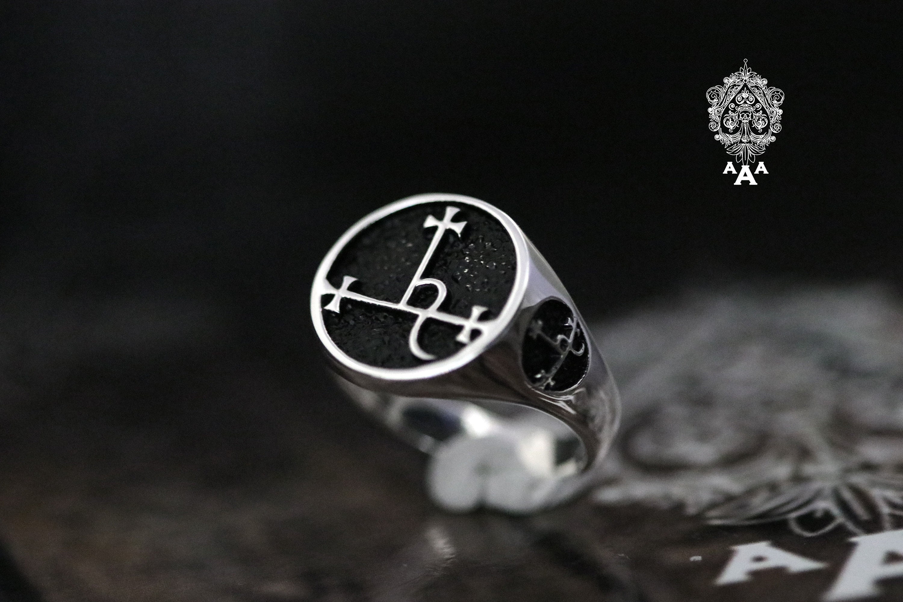 Lilith Sigil Ring.sterling Silver 925 Black.v3 - Etsy