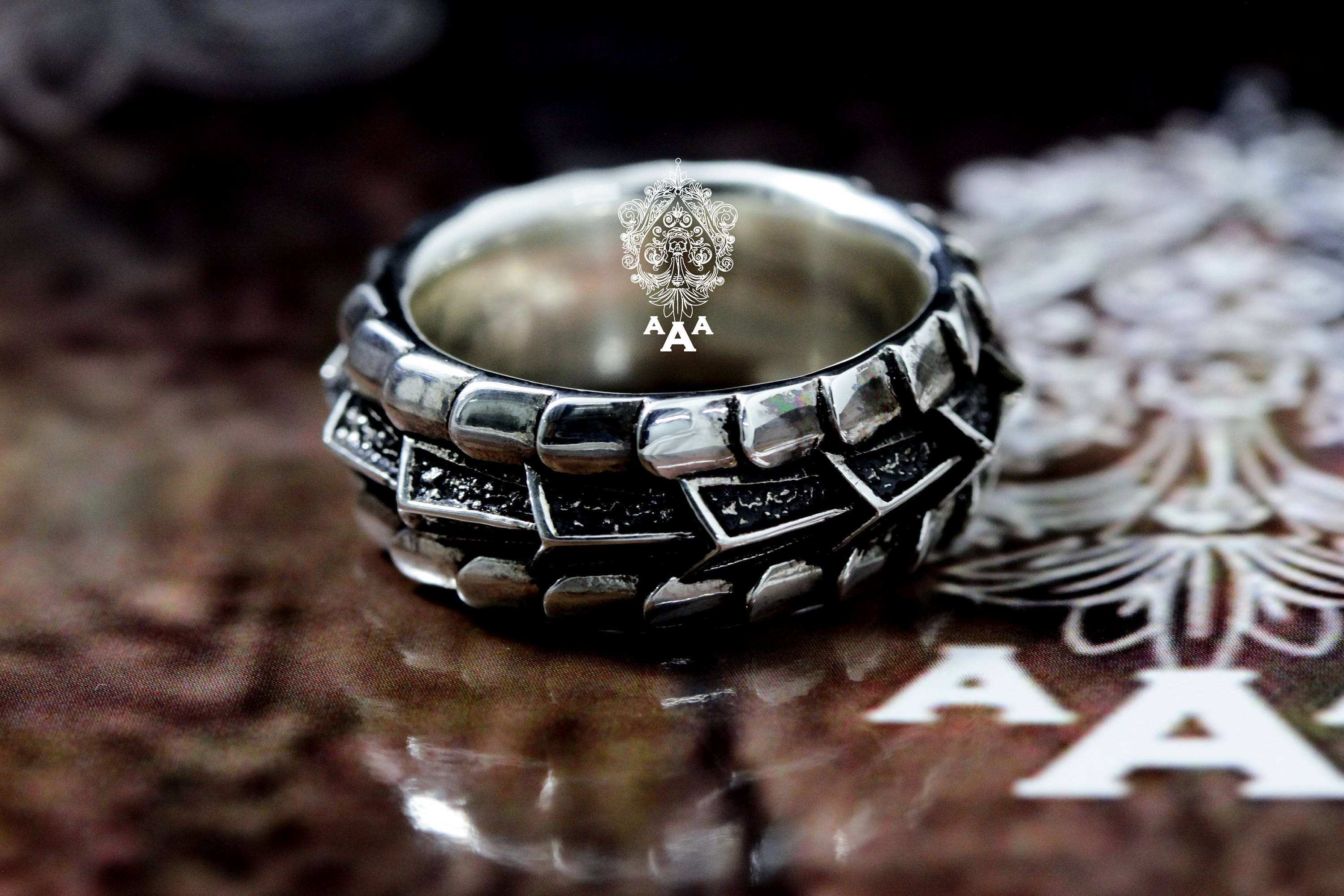 Dragon scales ring Sterling Silver ringSterling Silver 925 | Etsy