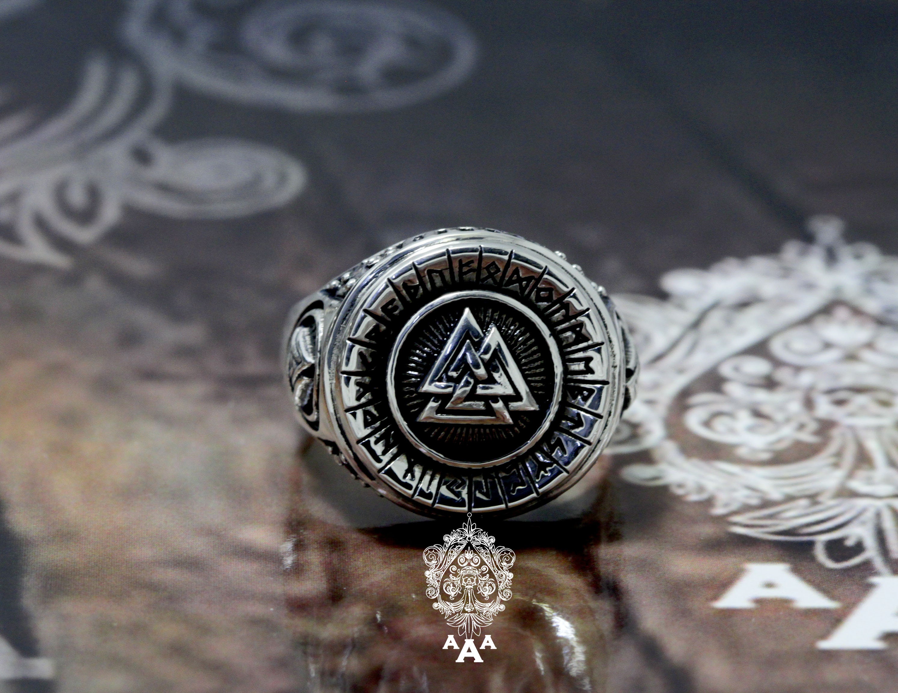 New Valknut ringValknut Viking Signet Ring Viking | Etsy