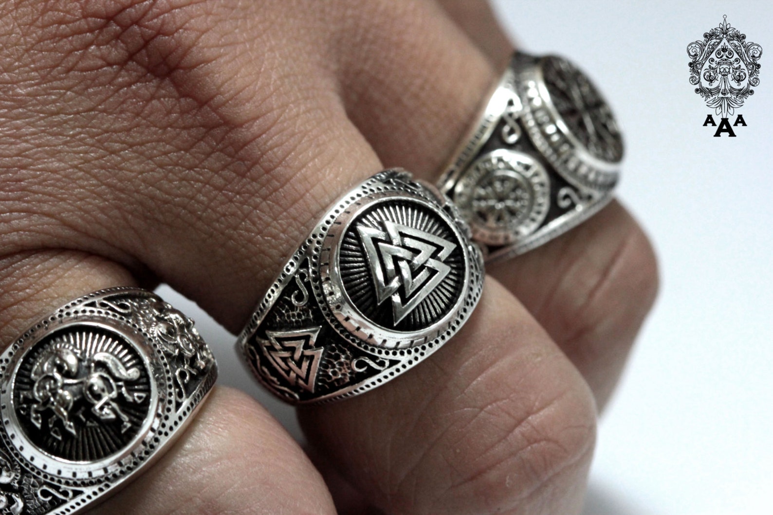 Valknut Viking Signet Ring Viking Ringviking - Etsy