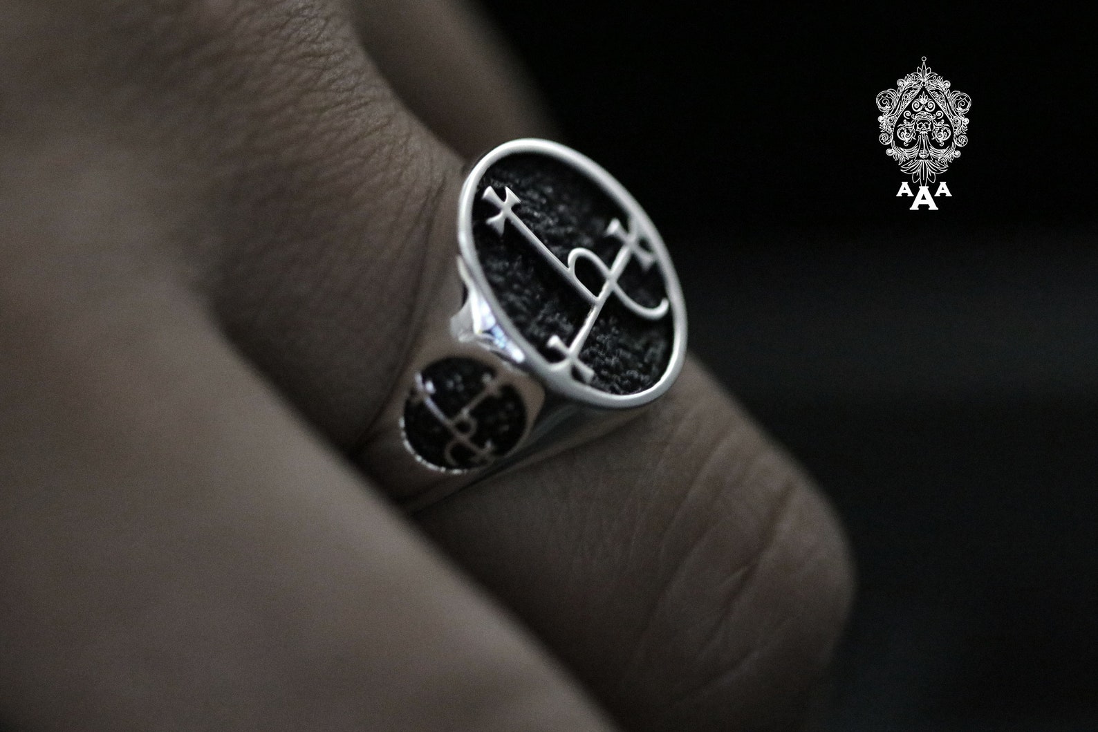 Lilith Sigil Ring.sterling Silver 925 Black.v3 - Etsy