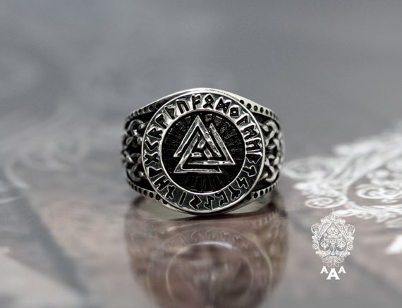 New Valknut Viking Signet Ring Viking Ringviking | Etsy