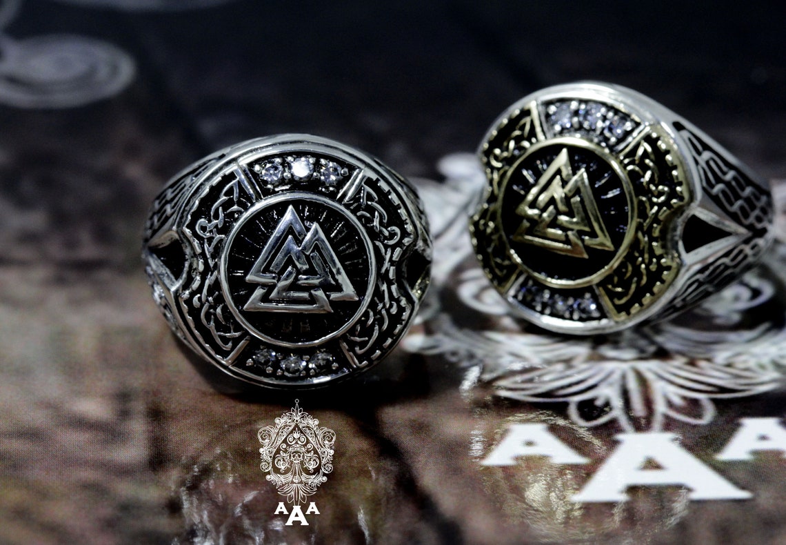 Valknut Viking Signet Ringrune Ringsviking Ringviking | Etsy