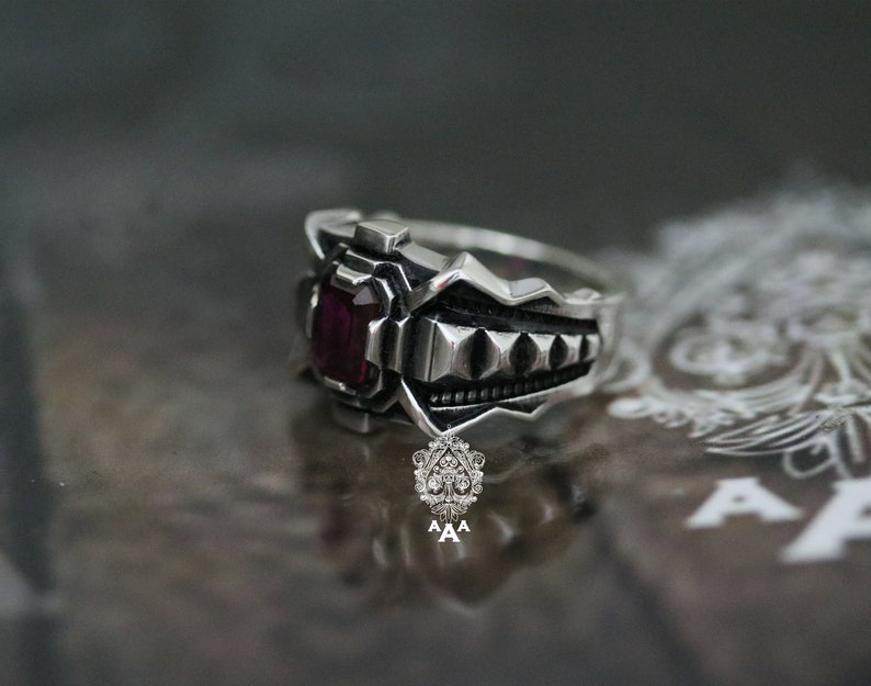 Futuristic Ring Futuristic Design Ring Sterling Silver 925 Ring With ...