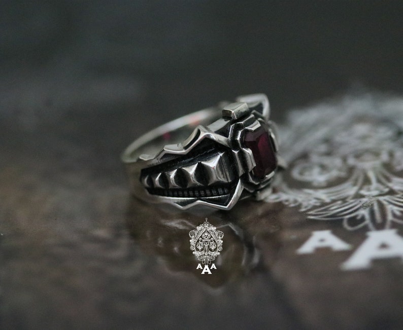 Futuristic Ring Futuristic Design Ring Sterling Silver 925 Ring With ...