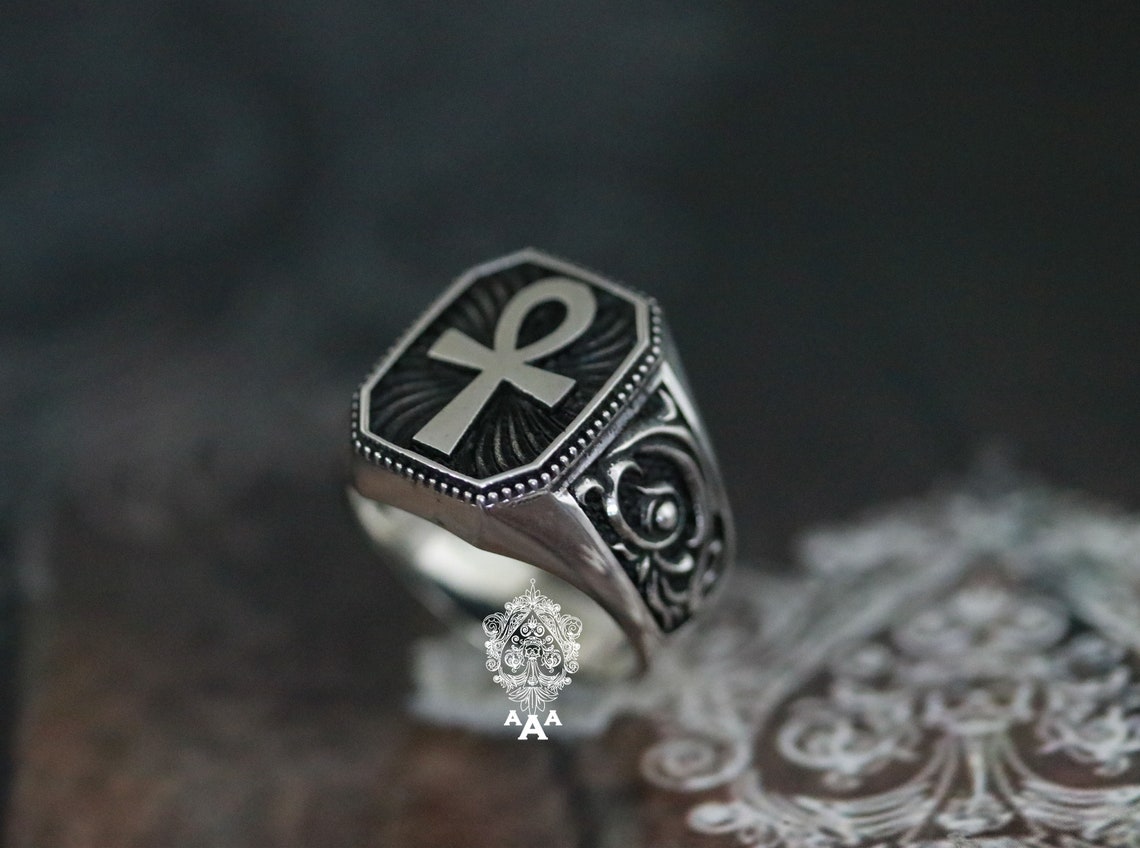 Ankh Ring Egyptian Ankh Ring Egyptian Ring Ring-handmade - Etsy