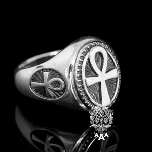 Ankh Ring,egyptian Ankh Ring,sterling Silver 925 Black Oxidize. - Etsy
