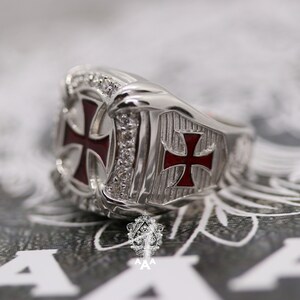 Knights Templar Cross Ring Templar Cross Ring Templar Ring Silver ...