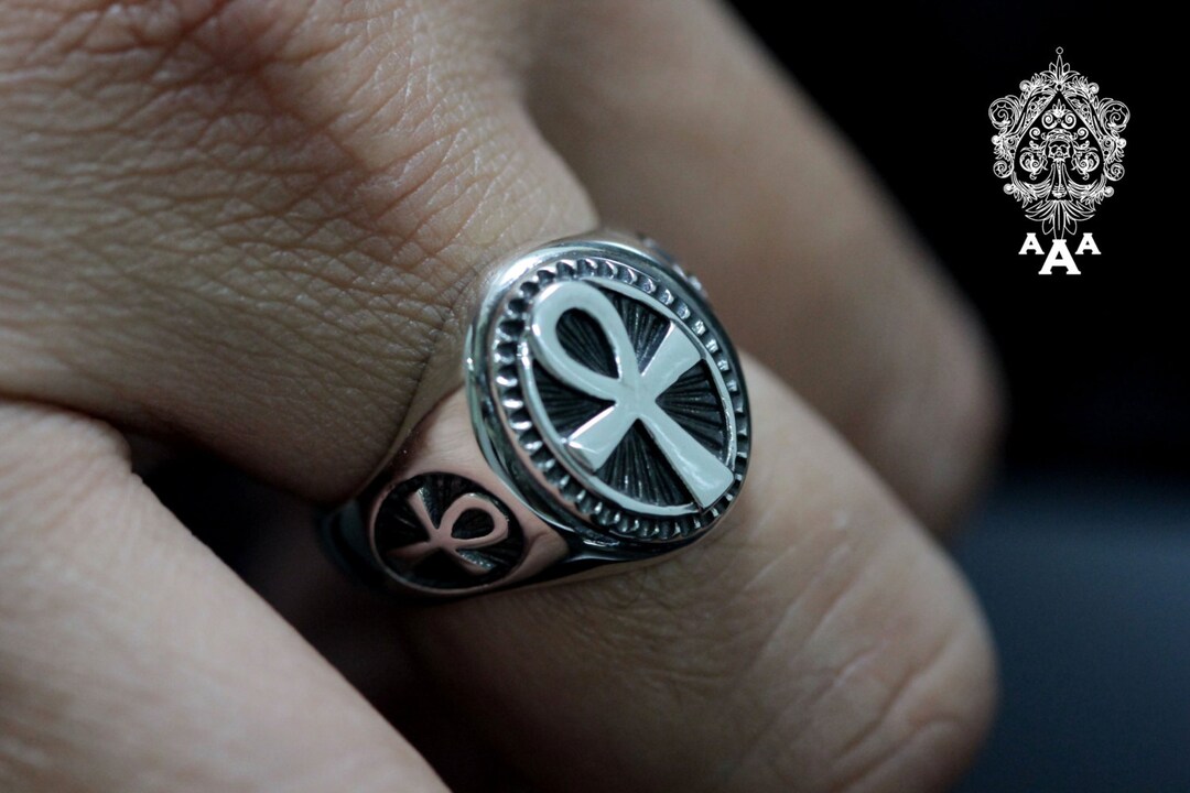 Ankh Ring,egyptian Ankh Ring,sterling Silver 925 Black Oxidize. - Etsy