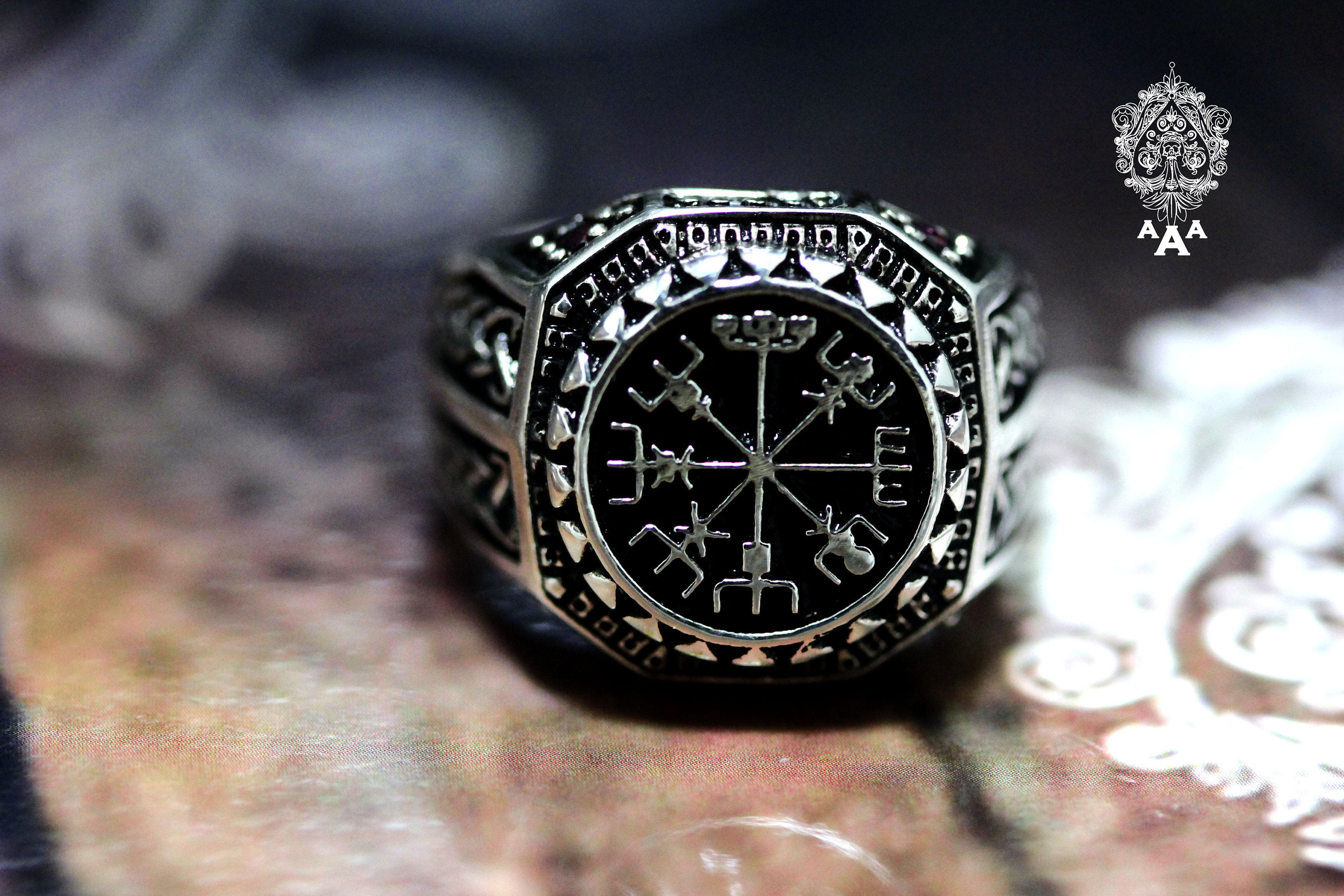 Vegvisir Ringvegvisir Silver Ringviking Jewelrysterling | Etsy