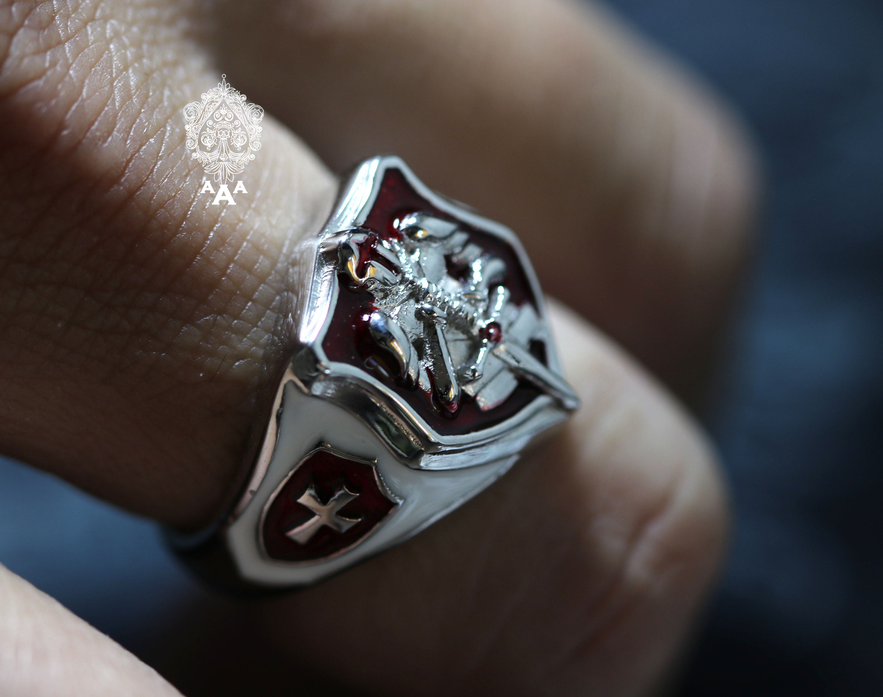 Knights Templar Ring,the Seal of Knights Templar Ring,templar Cross ...