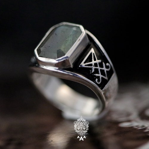 Sigil of Lucifer Ringlabadorite Ringlucifer Series Sterling | Etsy