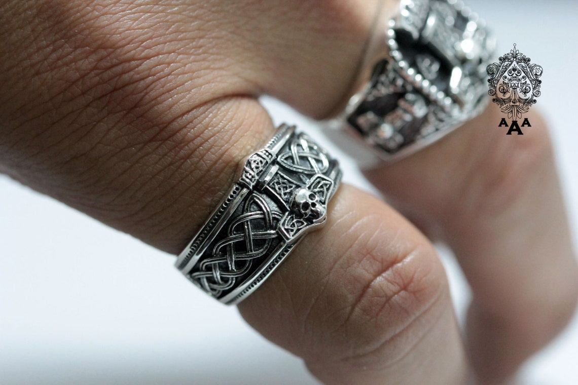 Thor's Ring Mjolnir Viking Ring Norse Viking | Etsy