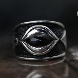 Ankh Ring Pyramid Ring Egypt Ring,eye of Horus Onyx Ring,onyx Ring ...