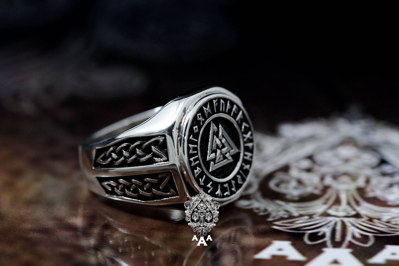 Valknut Ringvalknut Viking Signet Ring Viking Ringviking | Etsy