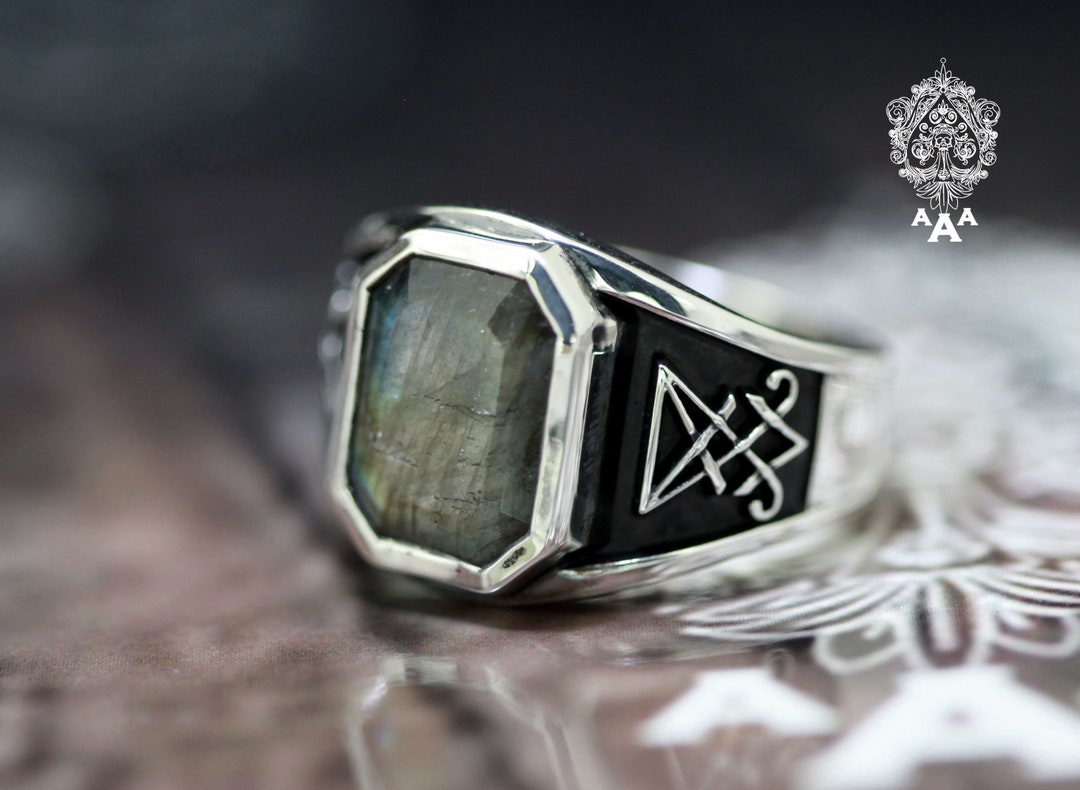 Sigil of Lucifer Ring,labadorite Ring,lucifer Series Sterling Silver ...