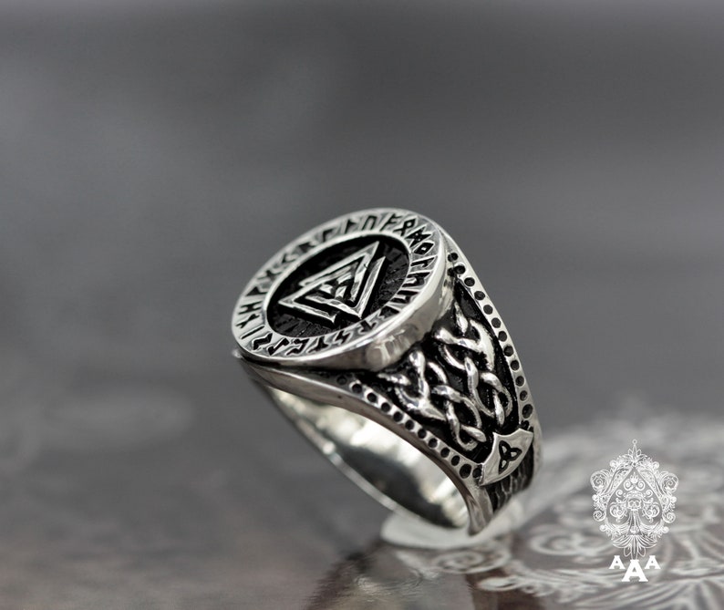 New Valknut Viking Signet Ring Viking Ringviking | Etsy