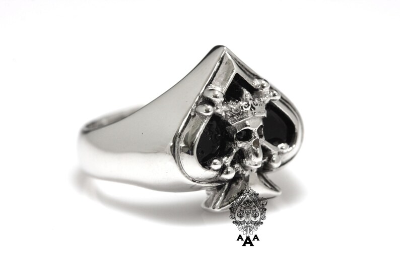 Ace Card Ring,ace Card Skull Ring,fashion Silver Ring,925 Sterling ...