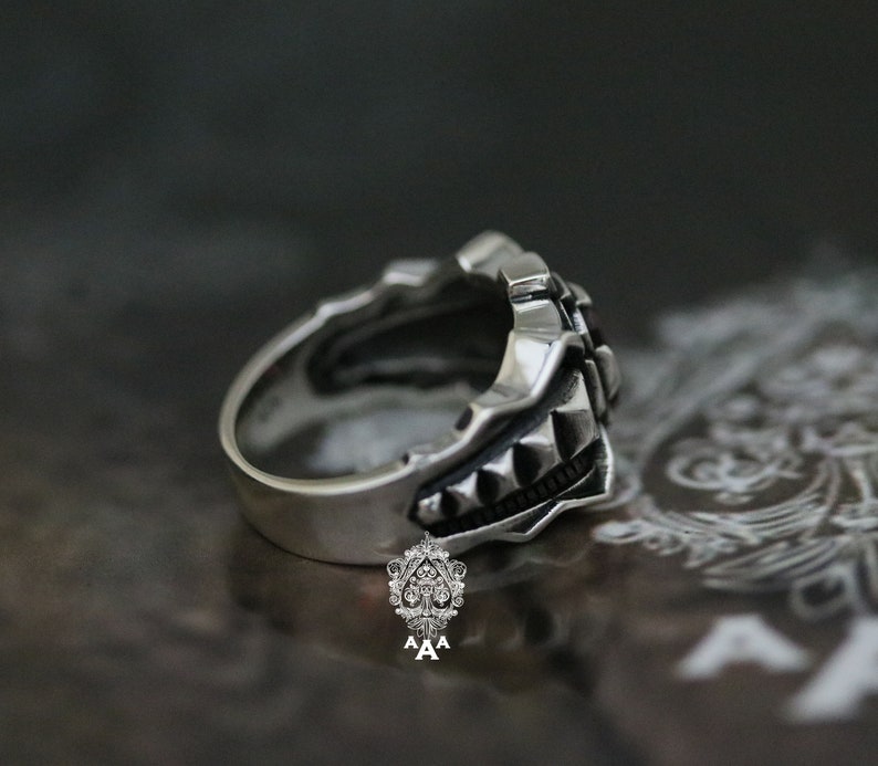 Futuristic Ring Futuristic Design Ring Sterling Silver 925 Ring With ...