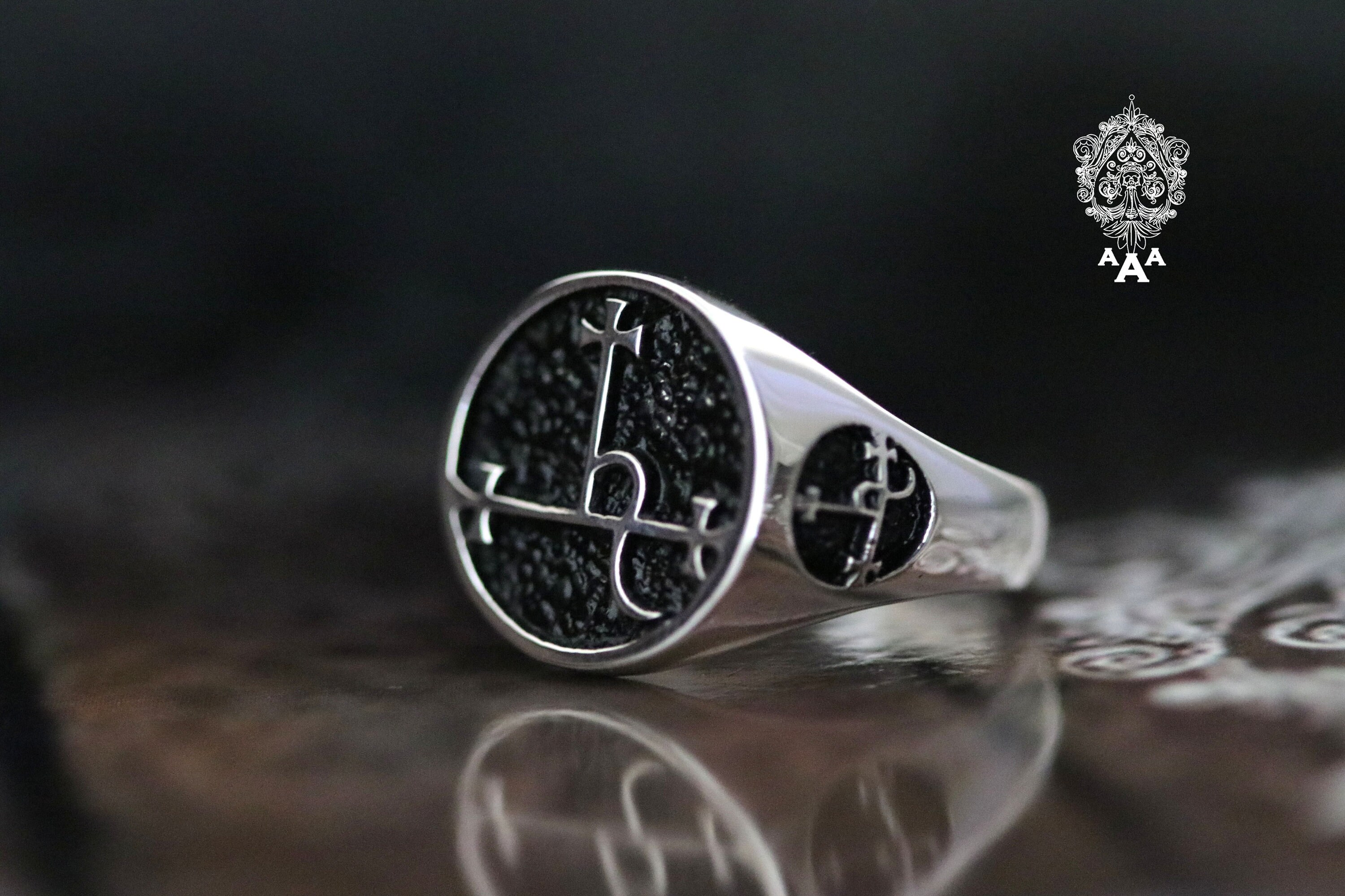 Lilith Sigil Ring.sterling Silver 925 Black.v3 - Etsy