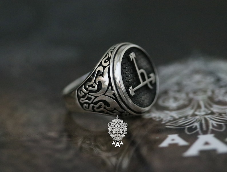 Lilith Sigil Ring Lilith Jewelry Sterling Silver 925 Black. - Etsy