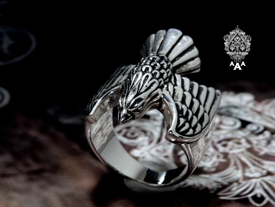 Eagle Ring,eagle Silver Ring,viking Eagle Ring,eagle Jewelry,sterling ...