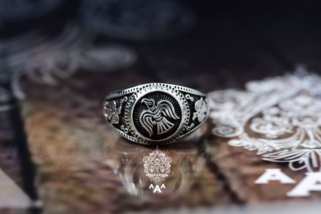 Women Viking Raven Ring,raven Viking Ring,sterling Silver Viking Ring ...