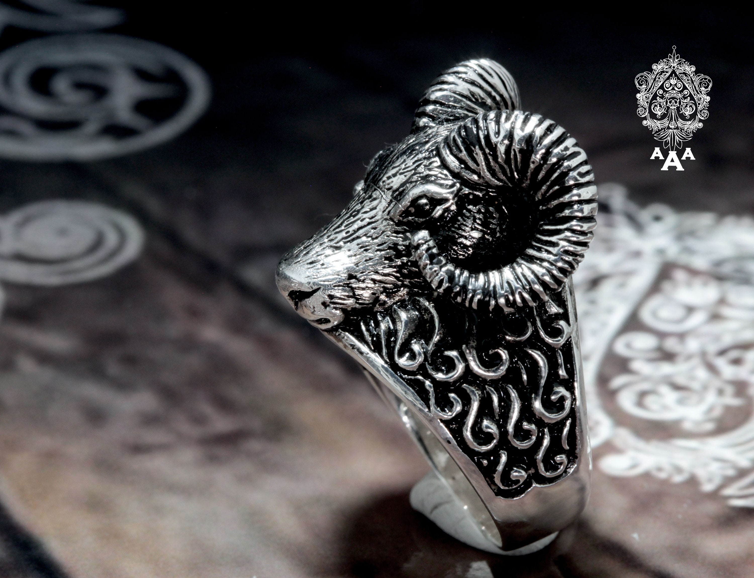 Ram Ringram Head Ringaries Ringram Viking Ringsterling - Etsy